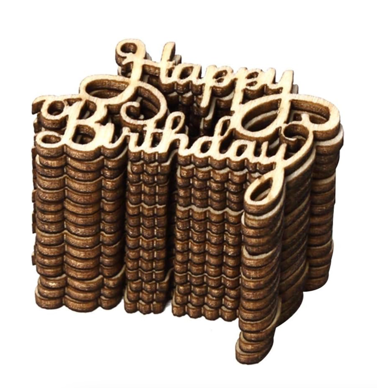 Wooden HBD Cupcake Toppers | Cake Depot